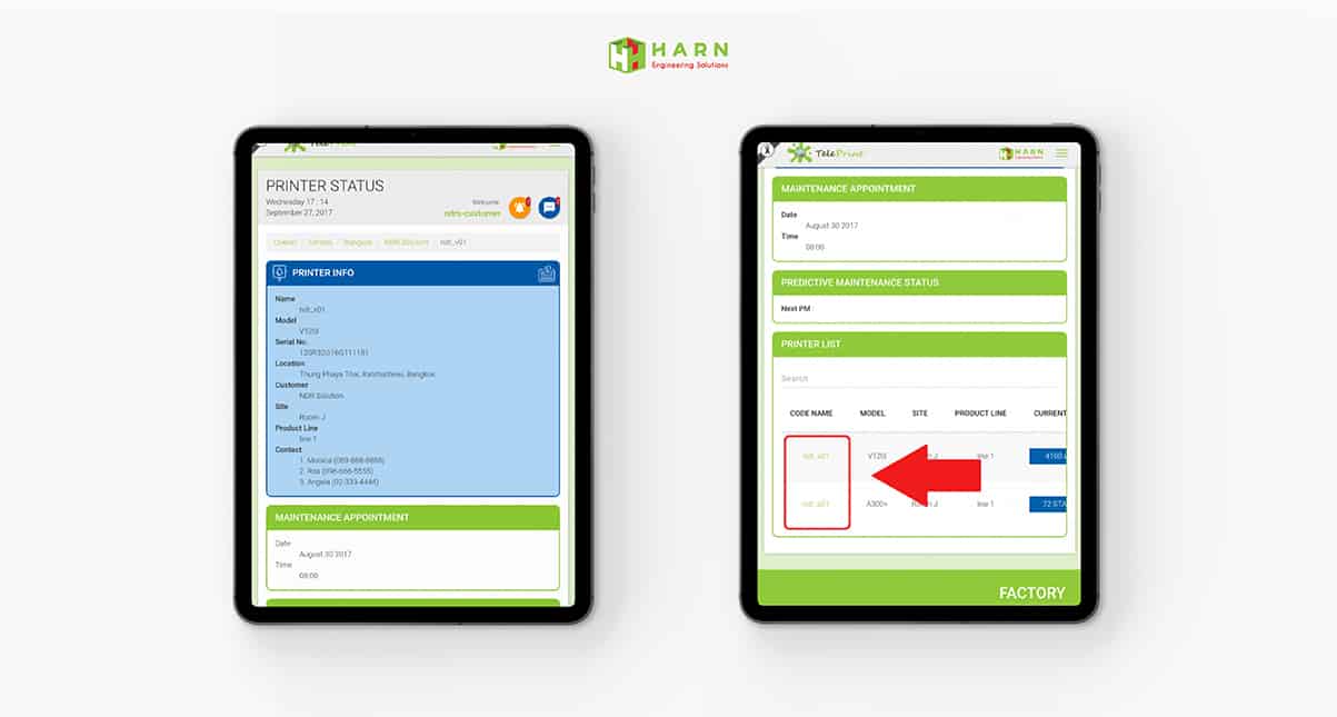 “TelePrint” Application that evaluates performance of the Digital ...